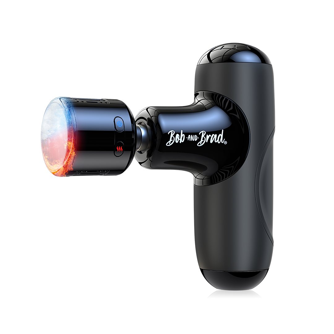 BOB AND BRAD Q2 Pro Mini Massage Gun with Heat and Cold Head, Pocket-Sized Deep Tissue Massager ...